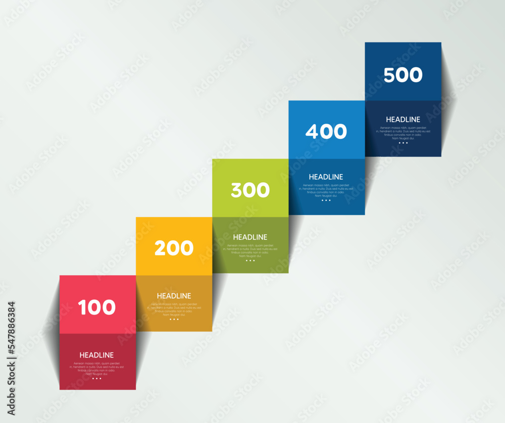 Infographic staircase step business vector design template, diagram ...