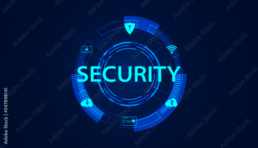 Abstract technology futuristic concept protection cyber security ...