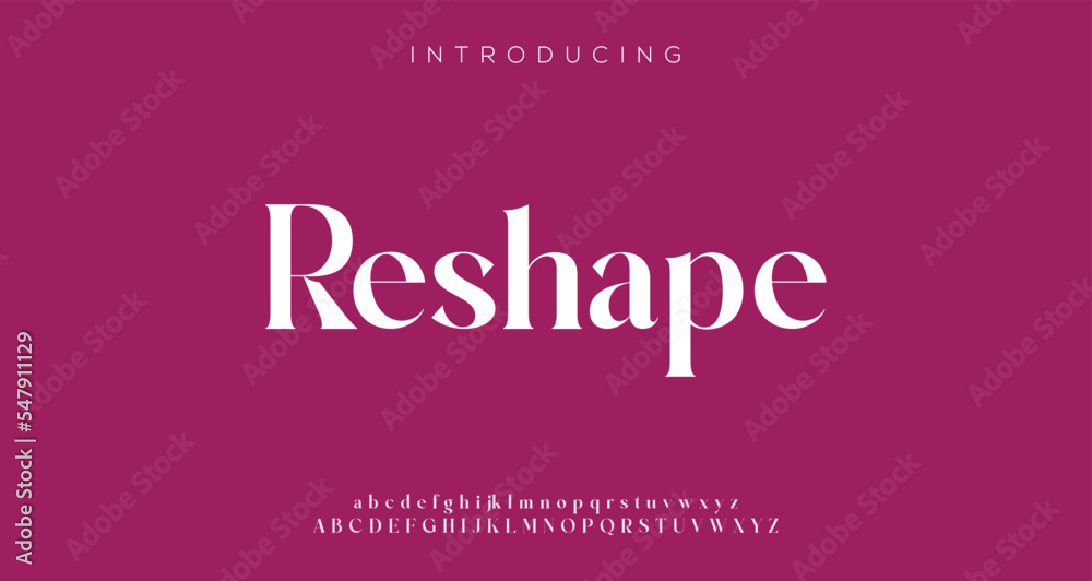 RESHAPE Minimal luxury typo Font and Modern tech Typography urban style ...