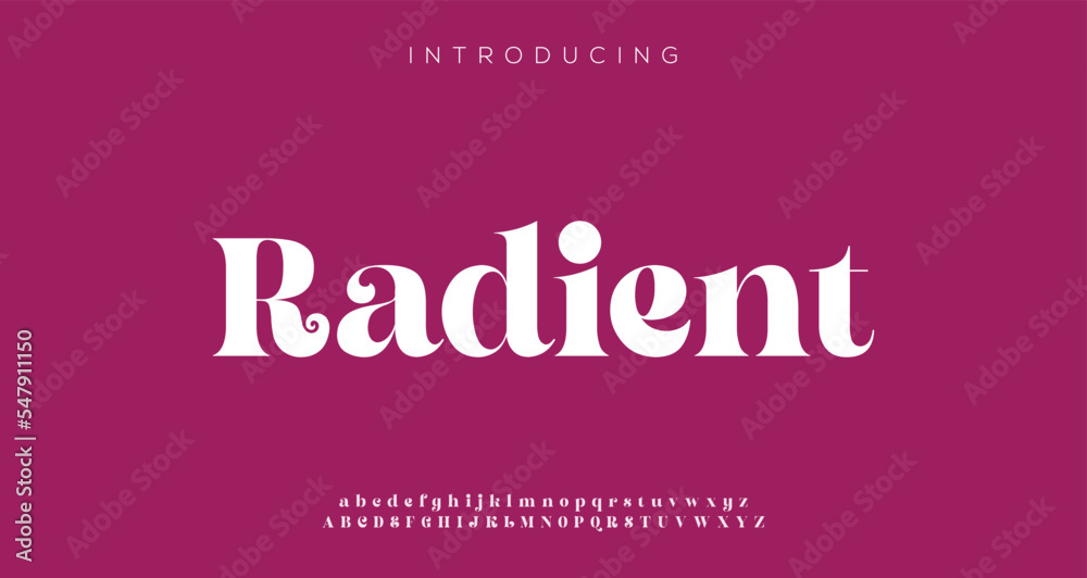 RADIENT Minimal luxury typo Font and Modern tech Typography urban style ...