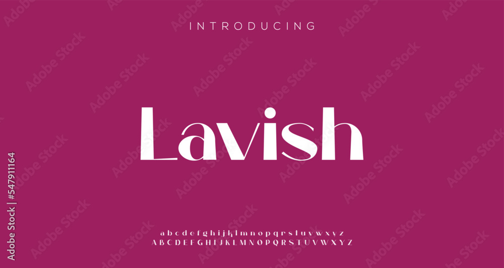LAVISH Minimal luxury typo Font and Modern tech Typography urban style ...