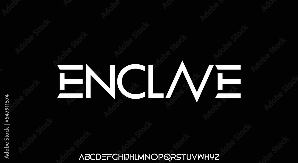 ENCLAVE Modern Bold Font. Regular Italic Number Typography urban style ...