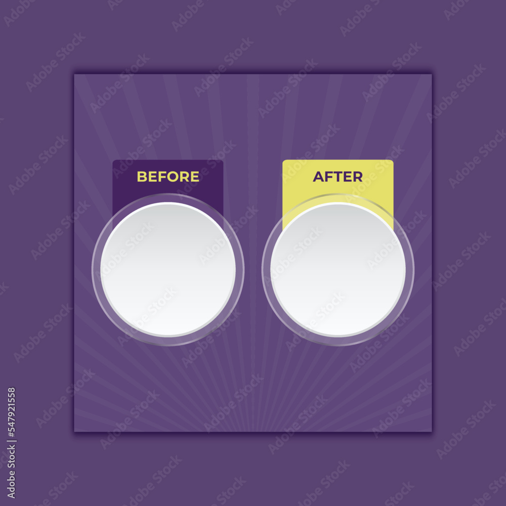 Before and after preview template banner or background template Stock ...