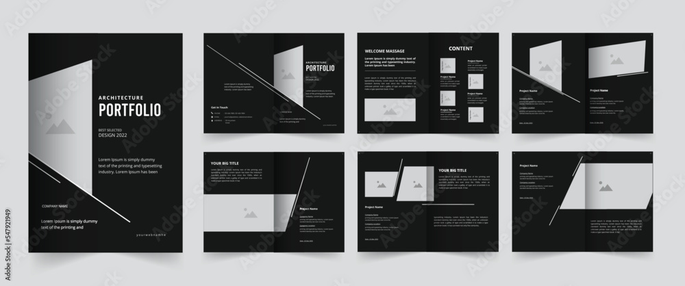 Architecture portfolio or interior portfolio, professional portfolio ...