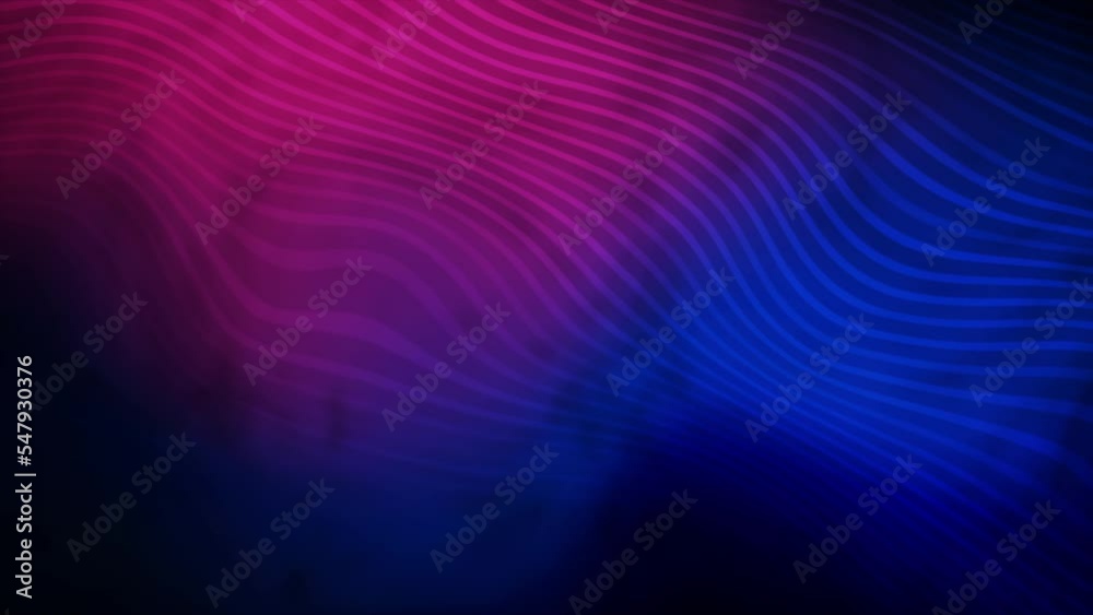 Smooth blue violet wavy lines with grunge texture. Seamless looping ...