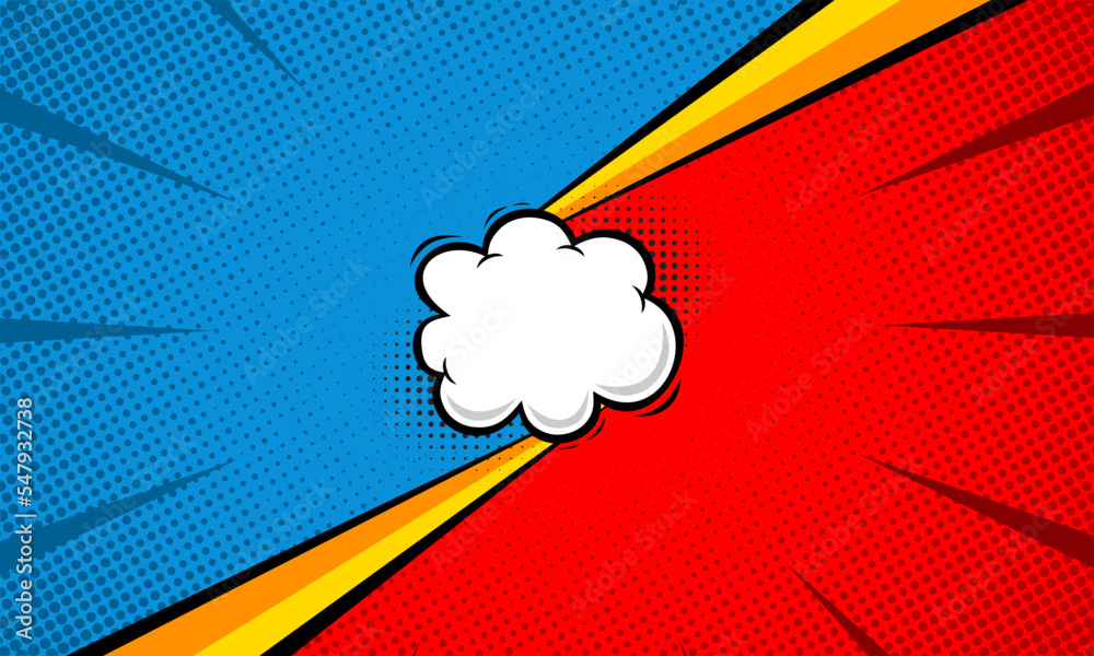 Comic cartoon versus background design Stock Vector | Adobe Stock