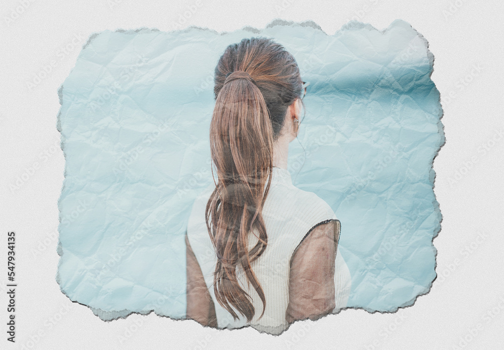 Photo Mockup With Crumpled and Torn Paper Effect Stock Template | Adobe ...