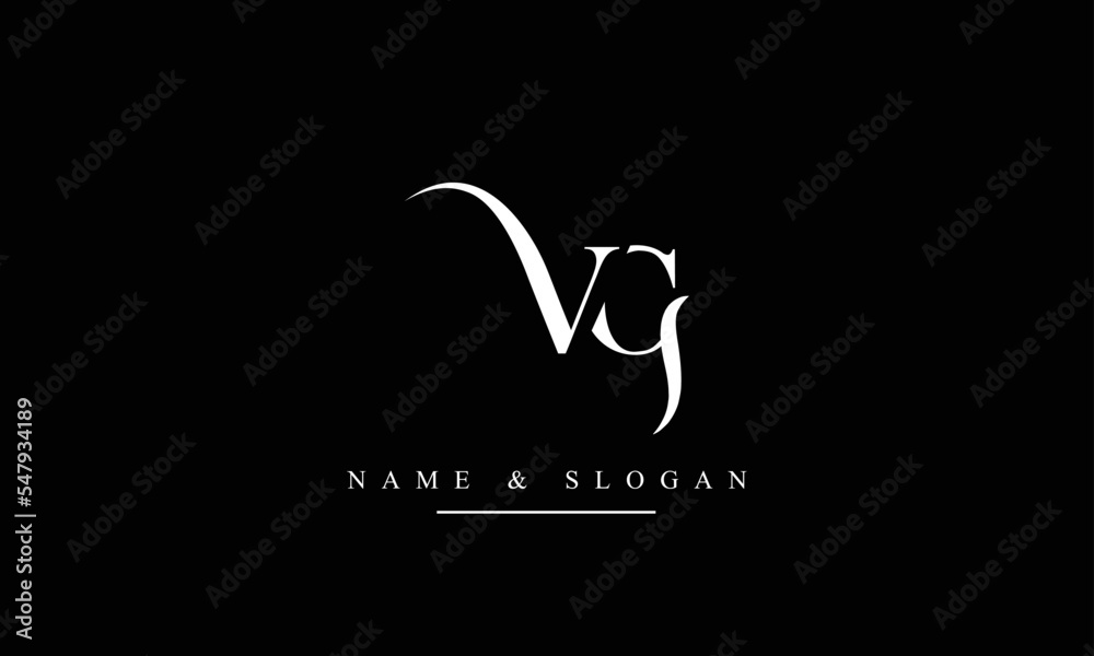 VG, GV, V, G abstract letters logo monogram Stock Vector | Adobe Stock