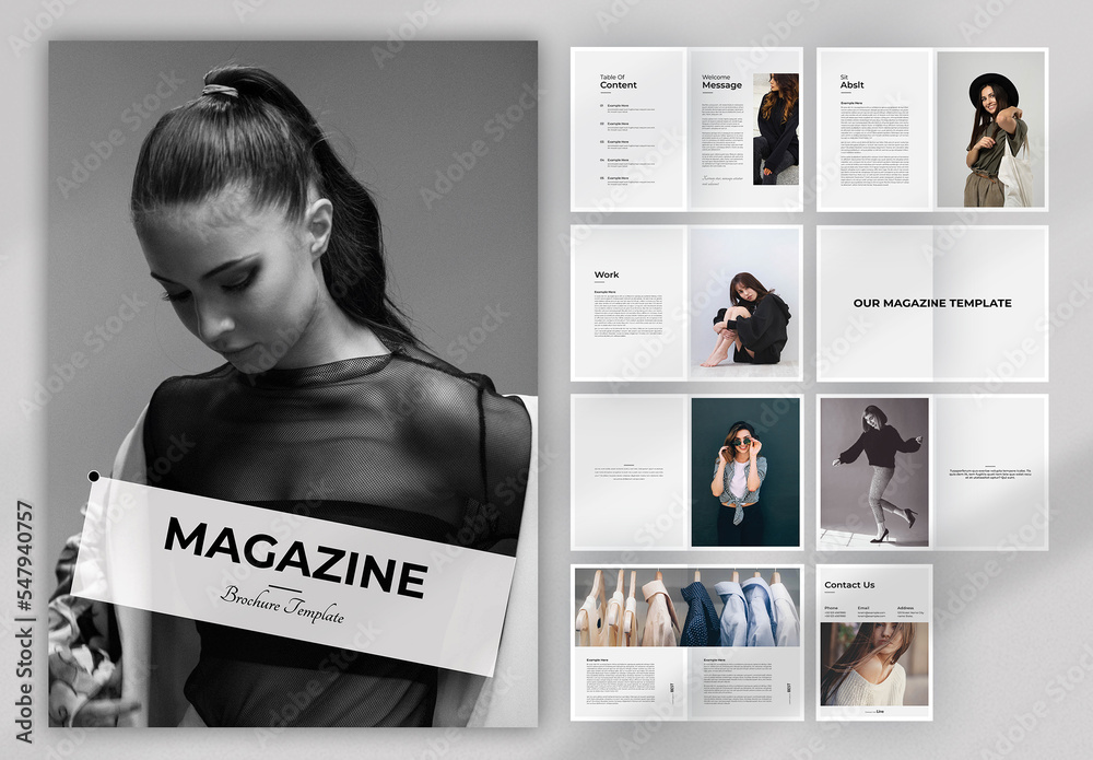 Magazine Layout Stock Template | Adobe Stock