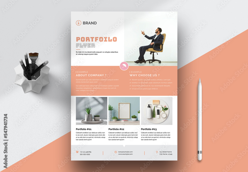 Portfolio Flyer Stock Template | Adobe Stock