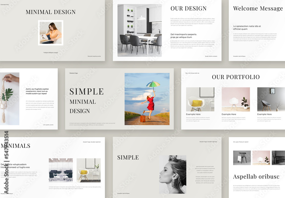 Minimal Presentation Layout Stock Template | Adobe Stock
