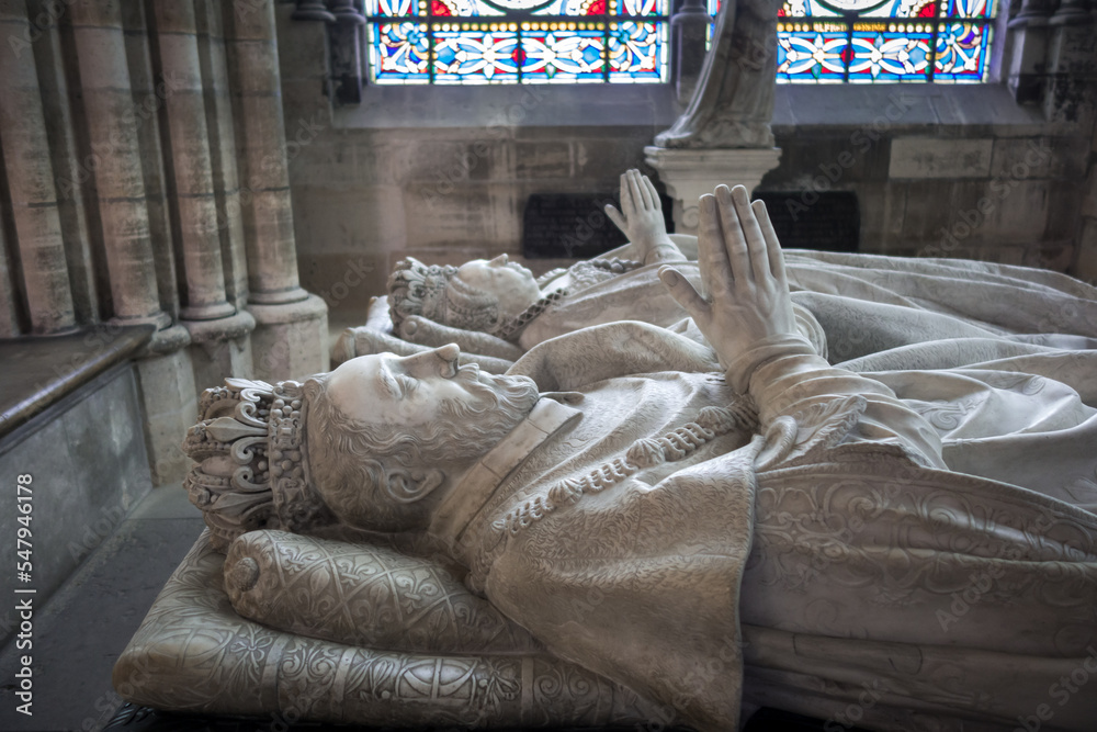 Poster Tomb of King Henry II and Catherine de Medicis, in Basilica of ...