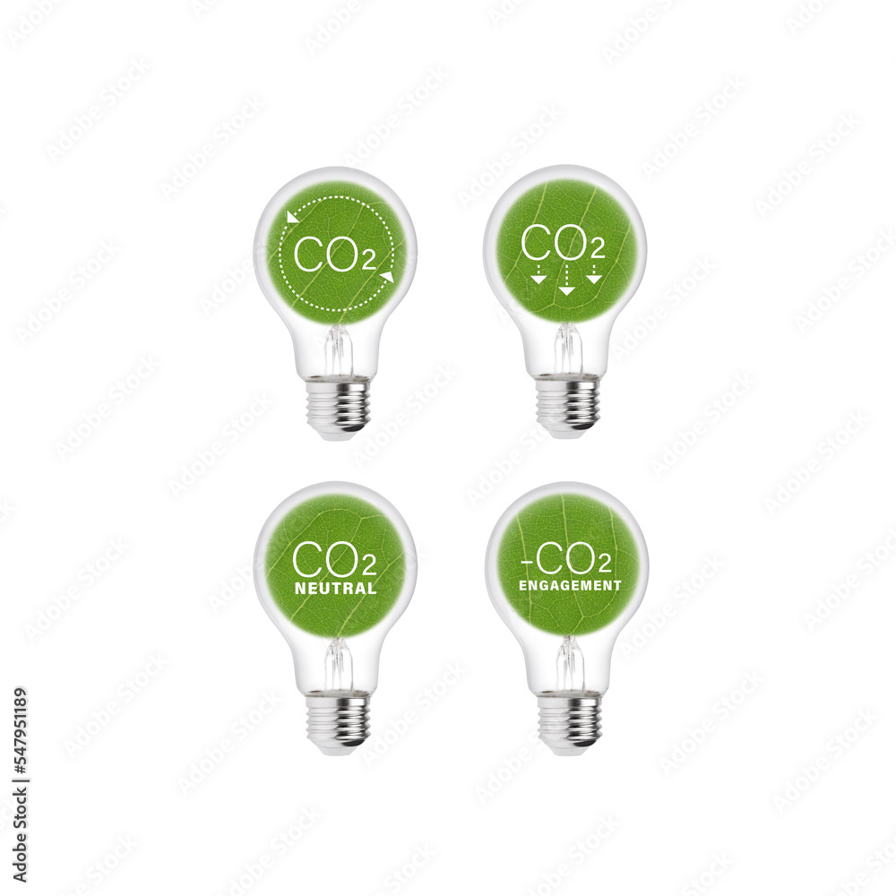 Carbon dioxide reduction ideas. CO2 concept. Engagement, reduction and ...