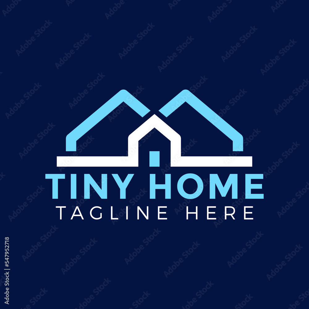 Simple Modern Tiny House Logo Design. Home Construction Company Logo ...