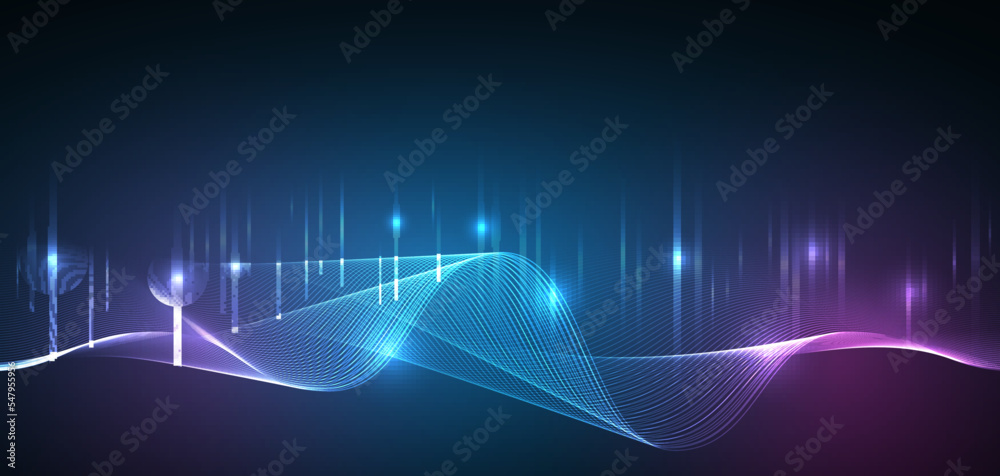 High-tech communication design for presentation or banner. Abstract ...