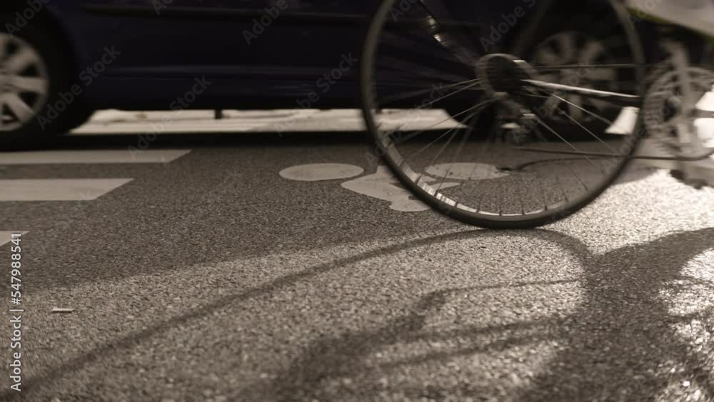 Vídeo do Stock: vélo, piste cyclable, bicyclette, Grenoble, roule ...