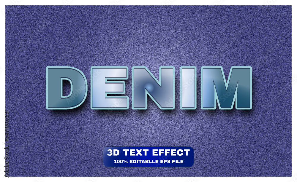 Denim 3d text effect, denim fabric effect fully editable text effect ...