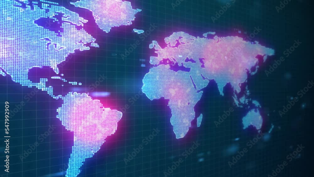 Global earth map Hologram map with high quality 3D rendering of how ...