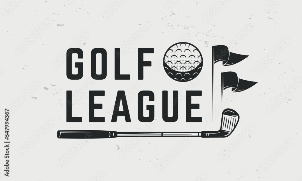 Golf league logo, poster template. Golf emblem, banner, poster. Golf ...