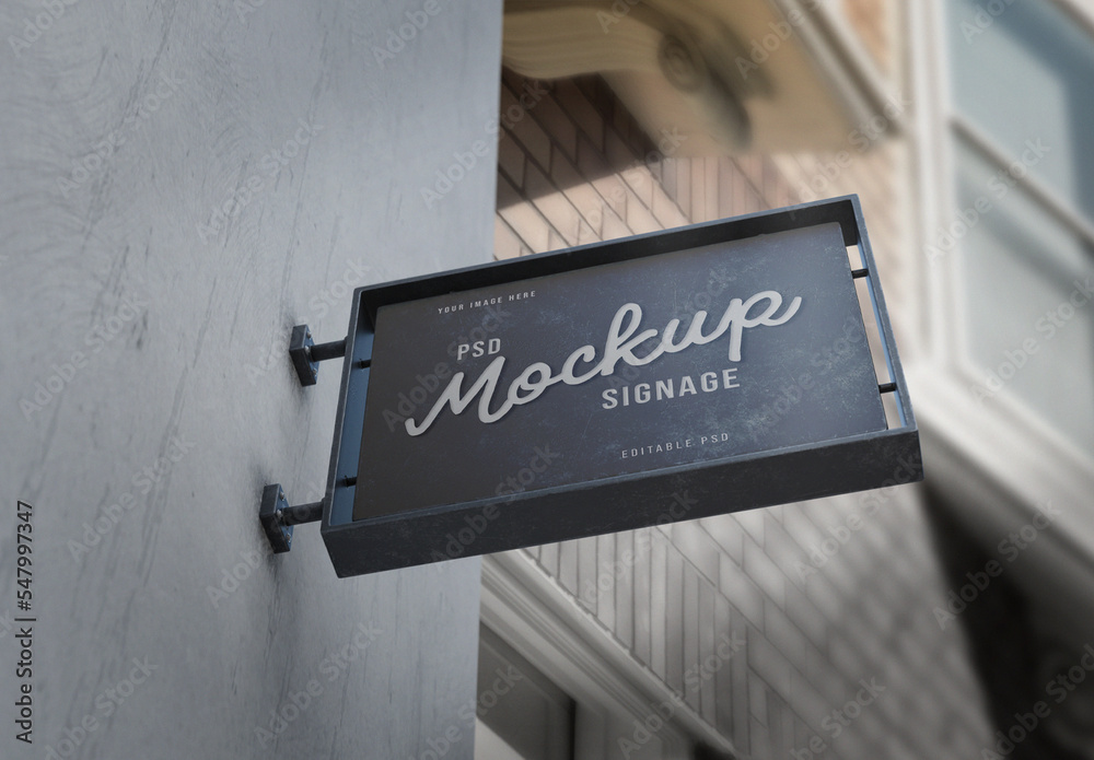 Outdoor Wall Sign Stock Template | Adobe Stock