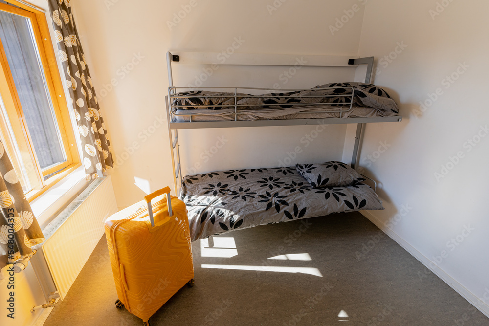 Refugee camp. Houses for temporary residence of refugees. Stock Photo ...