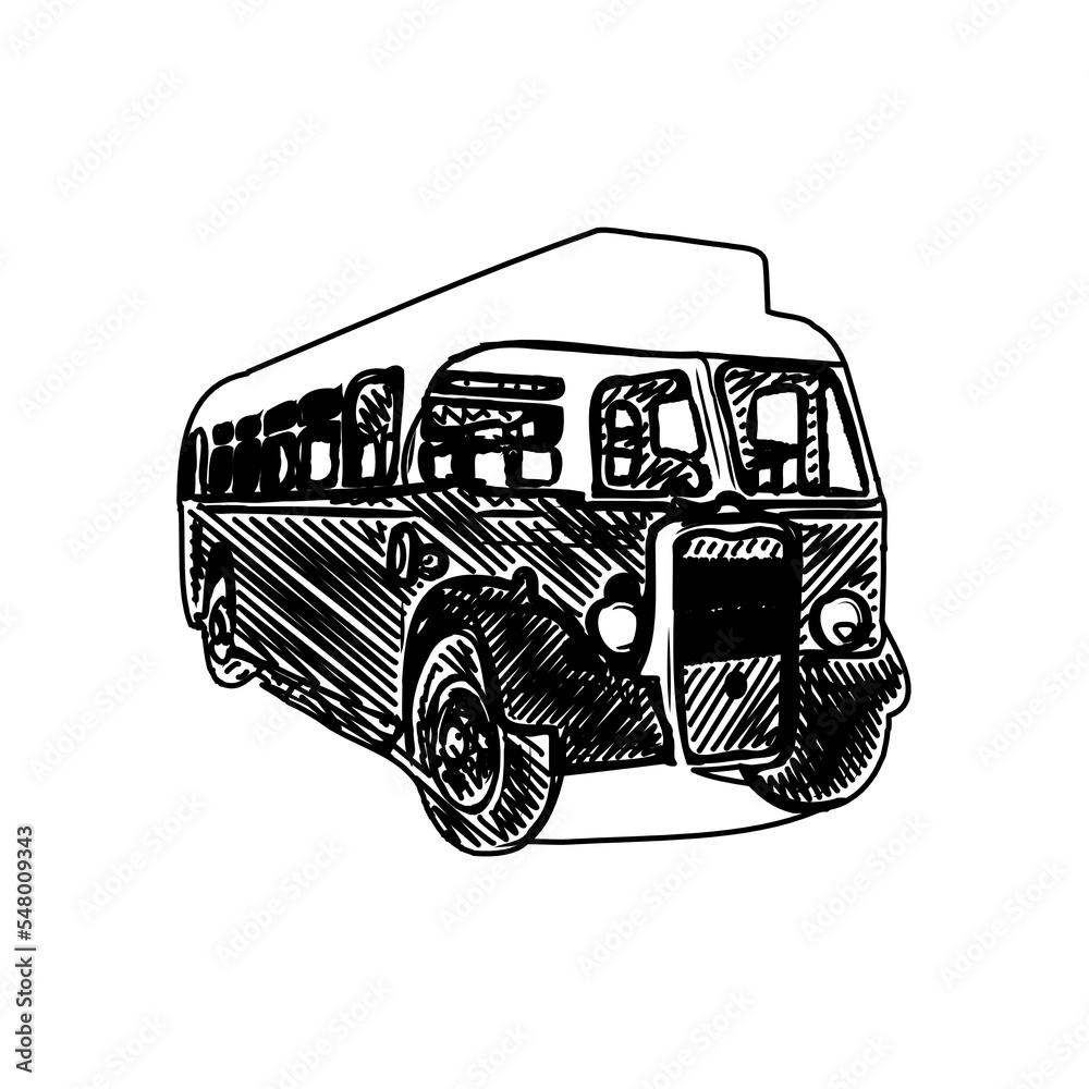 black and white bus drawing sketches for learning coloring and ...