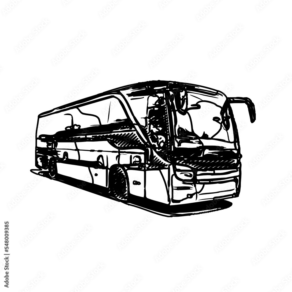 black and white bus drawing sketches for learning coloring and ...