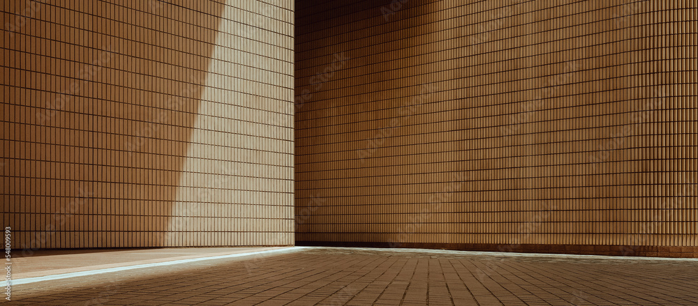Tile wall pattern structure design with shade of light and shadow ...