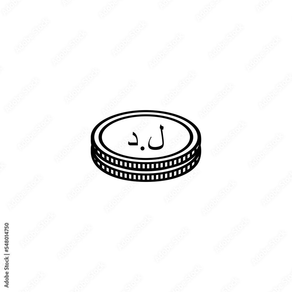 Libya Currency Icon Symbol, Libyan Dinar, LYD Sign. Vector Illustration ...