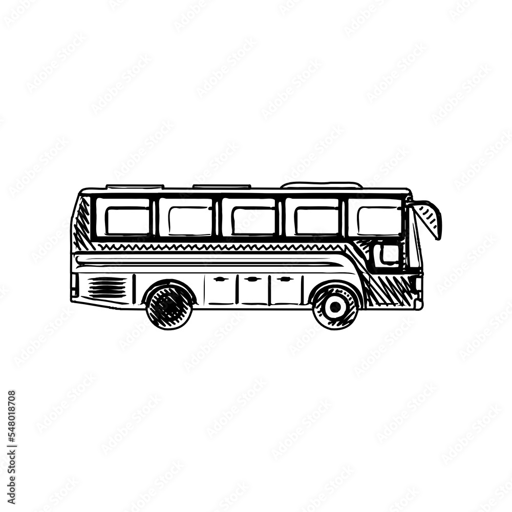 black and white bus drawing sketches for learning coloring and ...