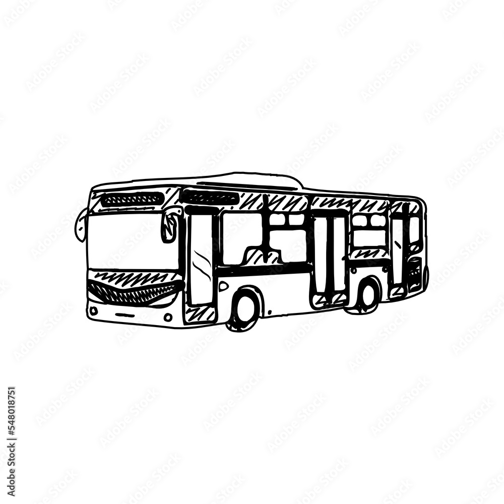 black and white bus drawing sketches for learning coloring and ...