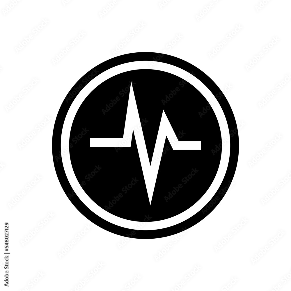 Pulse icon vector logo design template Stock Vector | Adobe Stock