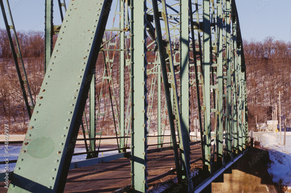 Old bridge over Upper Iowa River on Fifth Avenue in Decorah, IA USA ...