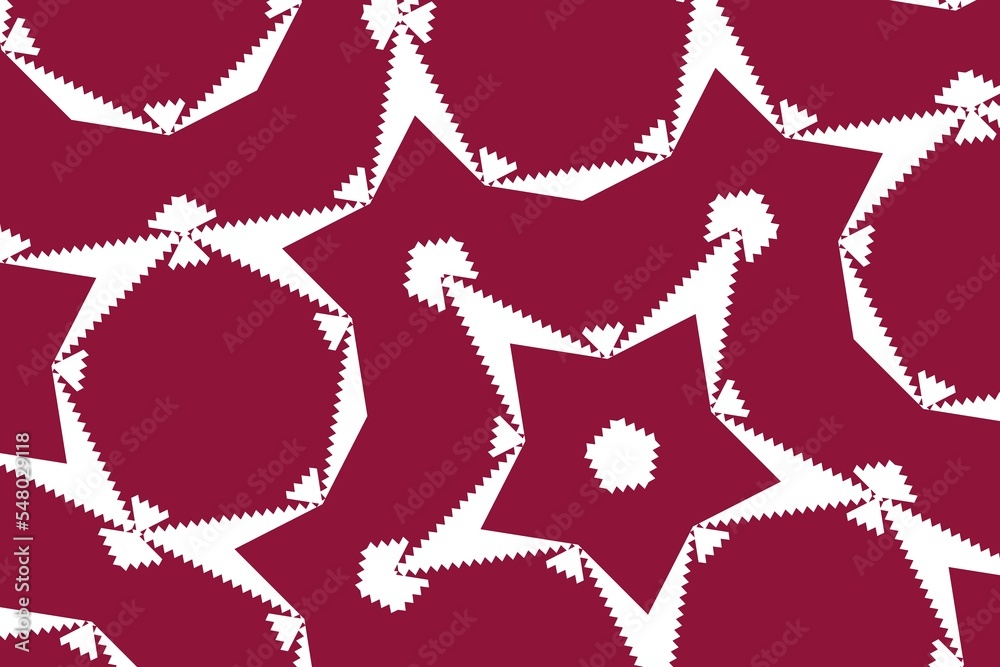 Geometric pattern in the colors of the national flag of Qatar. The ...