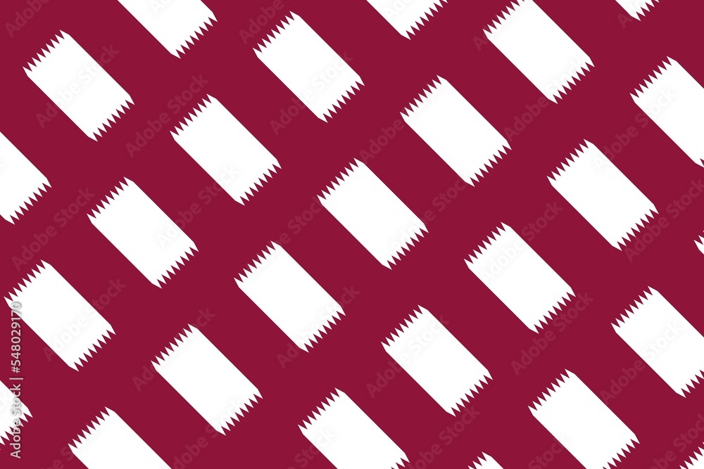 Geometric pattern in the colors of the national flag of Qatar. The ...