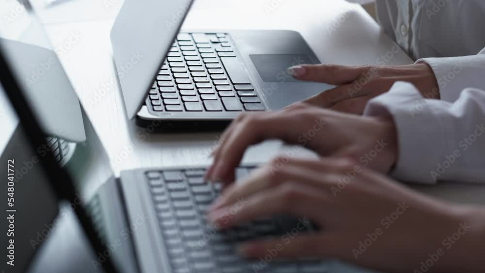 Video „Office routine. Work end. Business technology. Unrecognizable ...