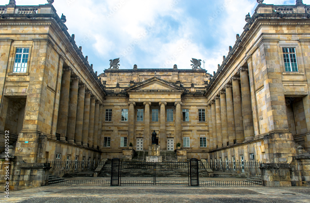 Facade of the capitol or colombian congress building from the Nuñez ...