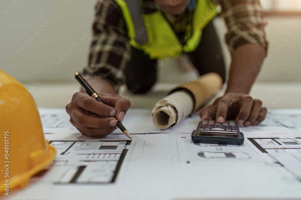 Professional architect designer structural engineer working with ...