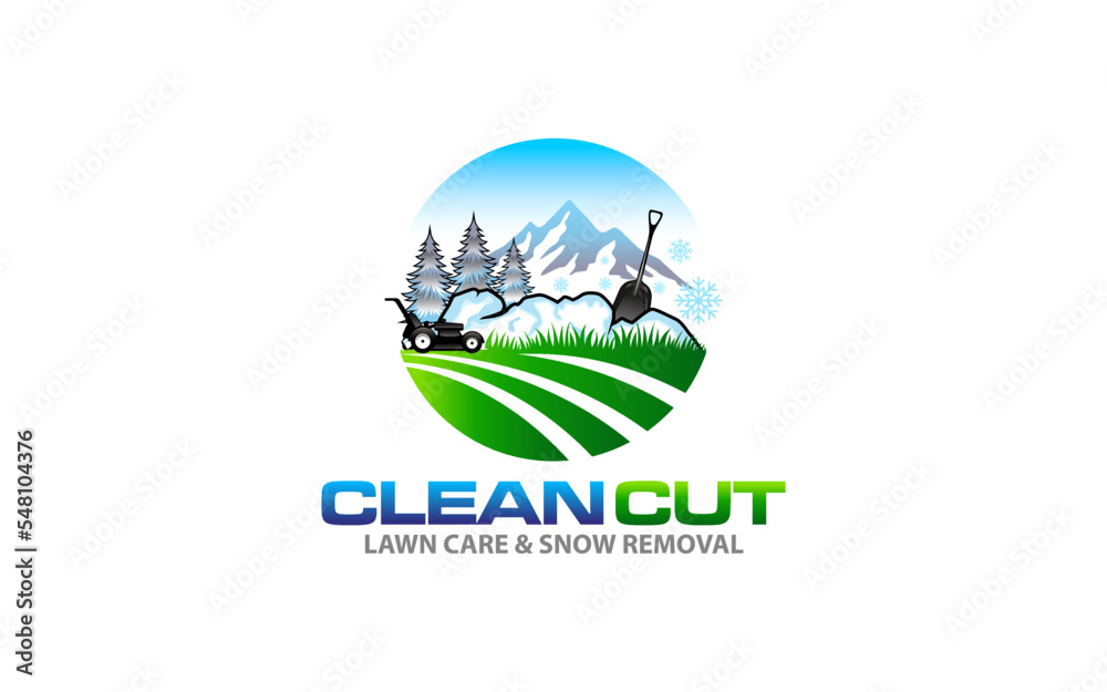 Illustration graphic vector of commercial lawncare and snow removal ...