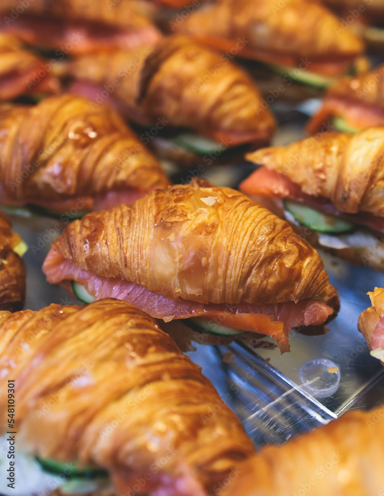 Catering table, beautifully decorated banquet table with variety of ...