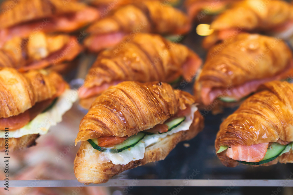 Catering table, beautifully decorated banquet table with variety of ...