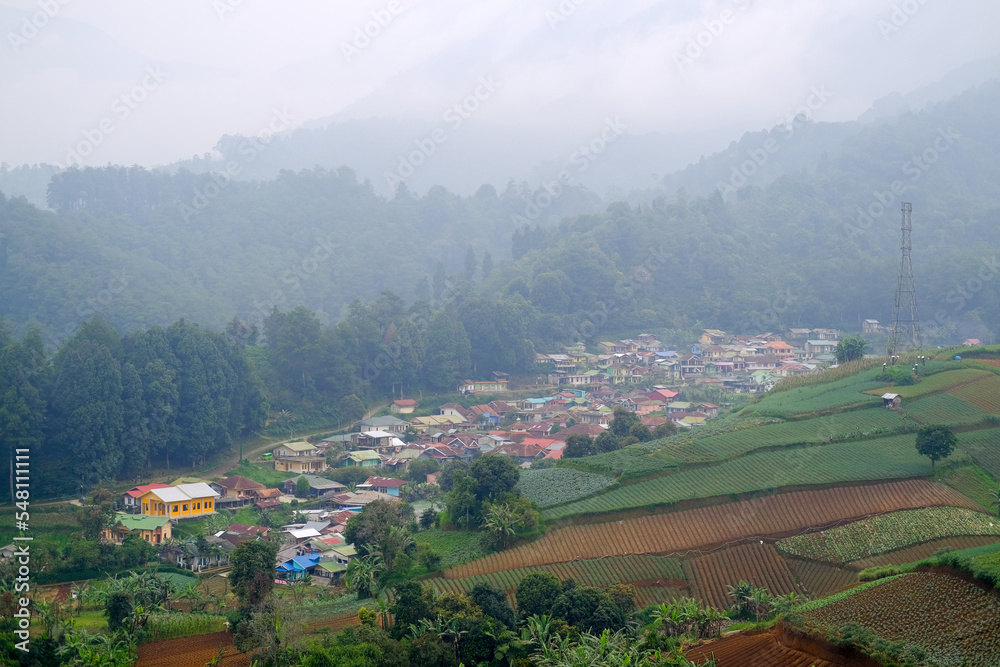 Natural scenery in Puncak, Bogor, Ciloto, Cianjur Regency, West Java ...