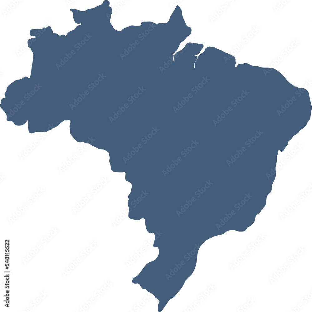 doodle freehand drawing of brazil map. Stock Illustration | Adobe Stock