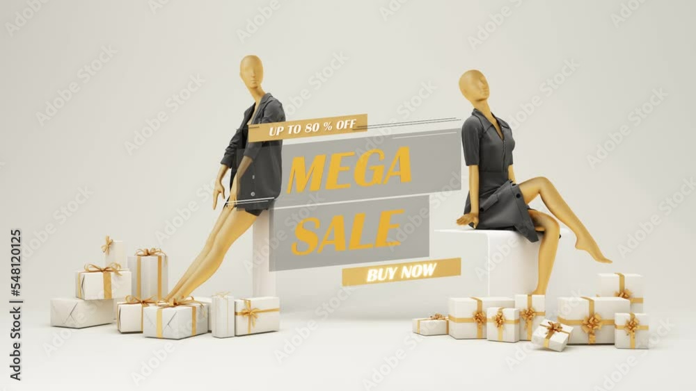Statue of model mannequin in gold for showcasing fashion formal clothes ...