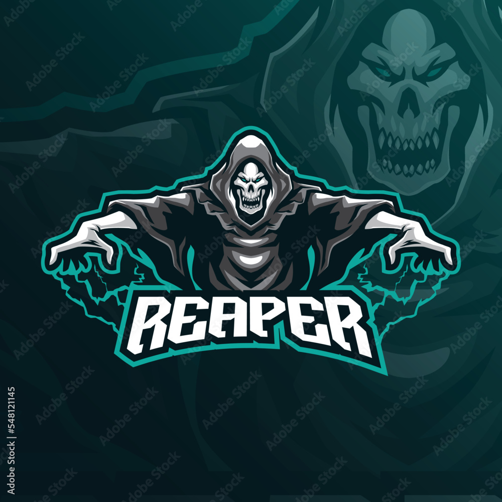Vektorová grafika „reaper mascot logo design vector with modern ...