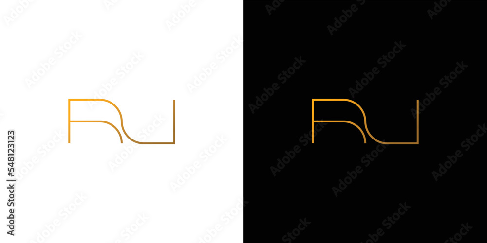 Simple and modern letter RU initials logo design Stock Vector | Adobe Stock