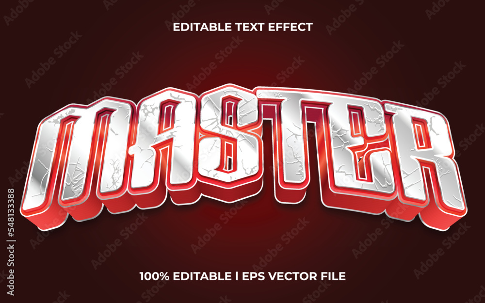 master text effect editable modern lettering typography font style ...