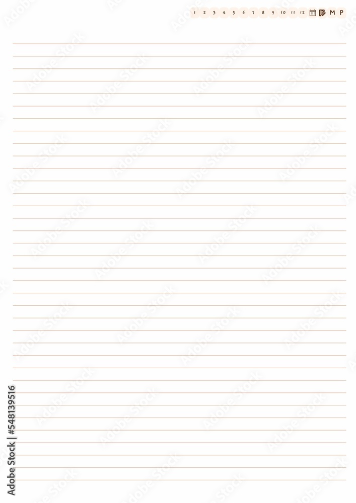 lined blank paper sheet A4 Digital planner sheet 2023 undated planner ...