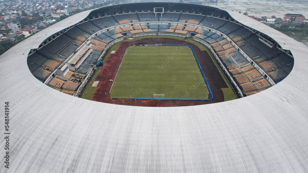 Aerial view of the Beautiful scenery Gelora Bandung Lautan Api (GBLA ...