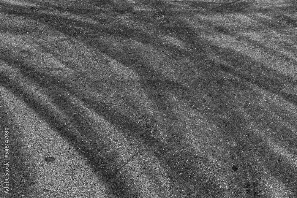 Foto de Tire tracks texture and background, Asphalt texture with line ...